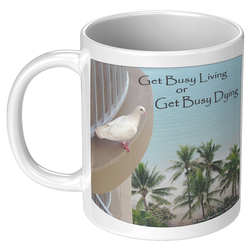 INSPIRATIONAL MUG - GET BUSY LIVING OR GET BUSY DYING SHAWSHANK REDEMP ...