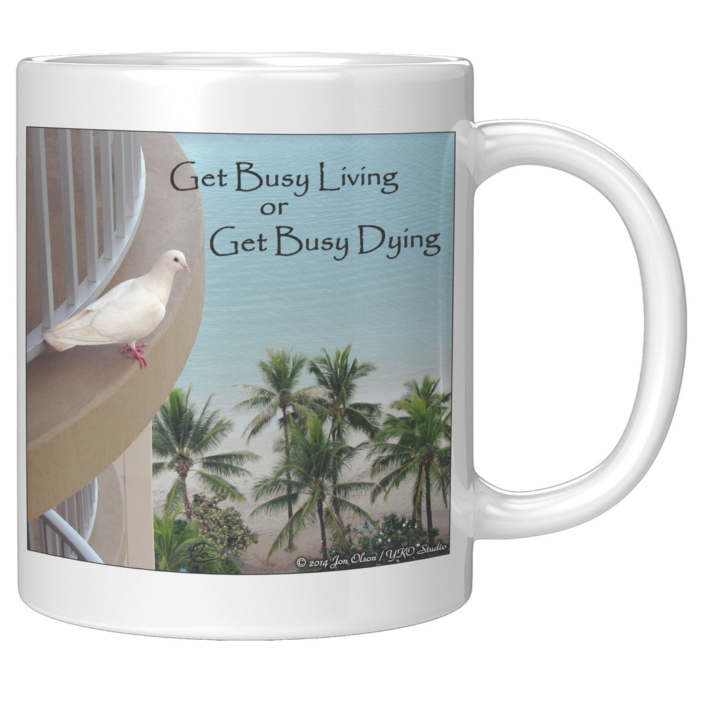 INSPIRATIONAL MUG - GET BUSY LIVING OR GET BUSY DYING SHAWSHANK REDEMP ...